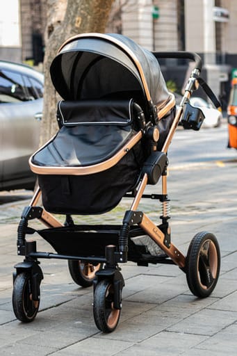 Belecoo Q3 PU Leather 2 in 1 Stroller / Bassinet - Black – belecooza